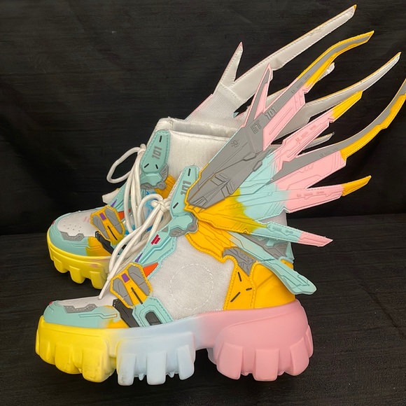 Anthony Wang | Shoes | Anthony Wang Psycho Frame Rave Y2k Hologram ...